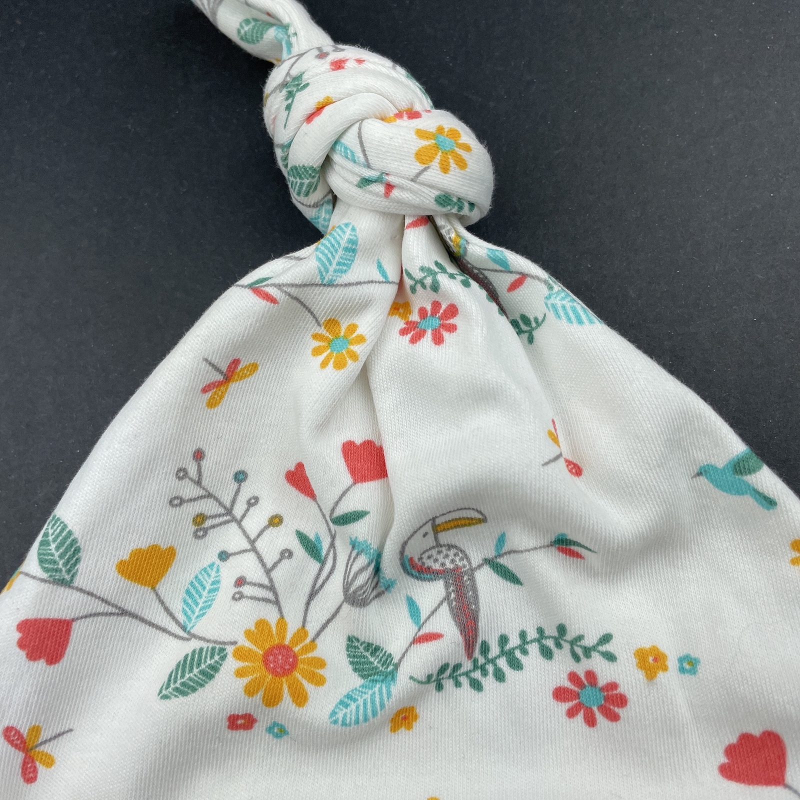Girls size 00-0, Tiny Twig, floral organic cotton hat / beanie, EUC ...
