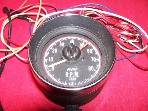 Vintage MW Tachometer 8000 RPM Tach Factory Ford Hotrod Muscle Car Drag ...