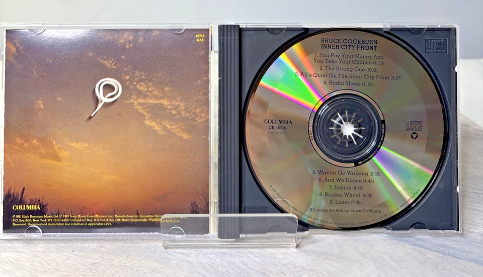 Bruce Cockburn Inner City Front CD Folk Rock True North Records ...