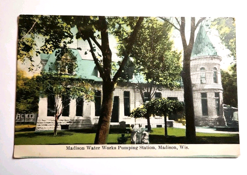 Postcard Vintage Madison Water Works Pumping Station A815 | eBay