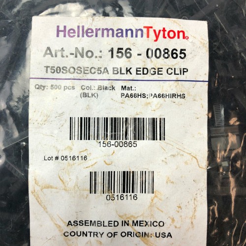 HellermannTyton Cable Tie with Edge Clip Black 500-Pack 156-00865 | eBay