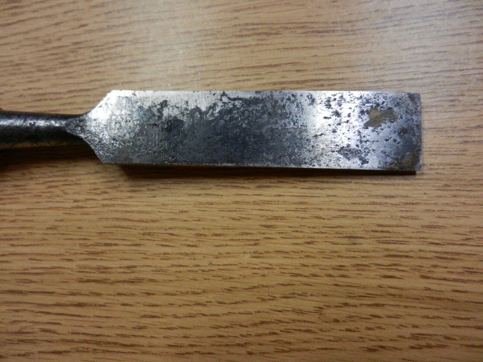 10" Buck Brothers 1" Beveled Chisel W/ Red Plastic Grip Handle Used | eBay