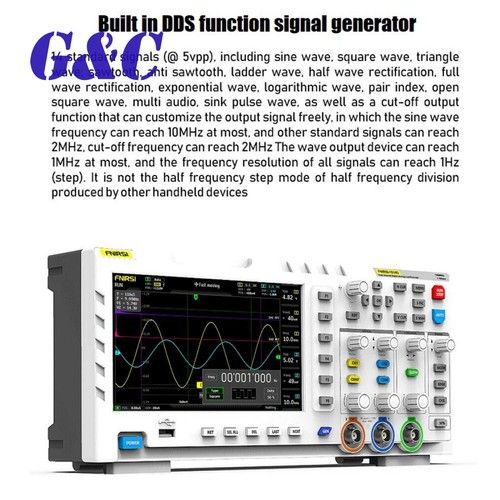 1014D 7" Dual Channel Tablet Oscilloscope USB Digital 1GS/s Sampling ...