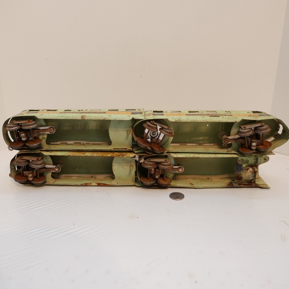 AMERICAN FLYER O GAUGE GREEN DIAMOND ILLINOIS CENTRAL STREAMLINE SET NO ...