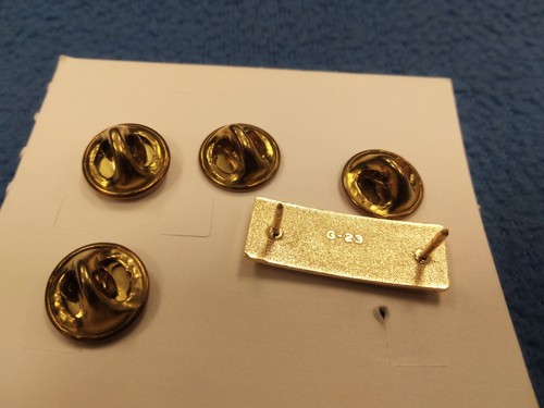 10 PAIRS OF - 2nd Lieutenant Rank Insignia Bar Pins - REGULAR SIZE -G ...