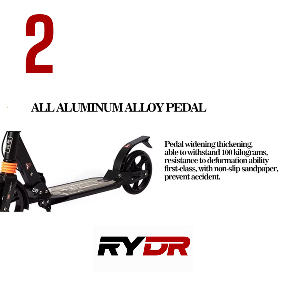 Folding Adult Scooter Big Wheels Suspension Non Electric Commuter Kick ...