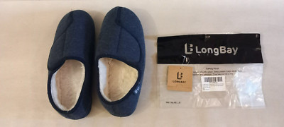 LongBay Womens Diabetic Blue Slippers. Sz 8. | eBay UK