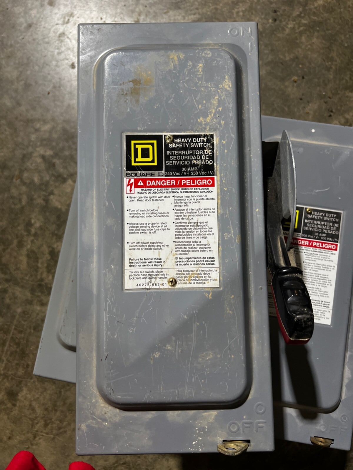 Square D H321N Fusible 30A, 3Pole, 240V Heavy Duty Safety Switch | eBay