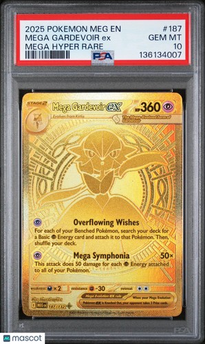 Pokemon Mega Evolution Mega Gardevoir EX Gold Mega Hyper Rare PSA 10 ...