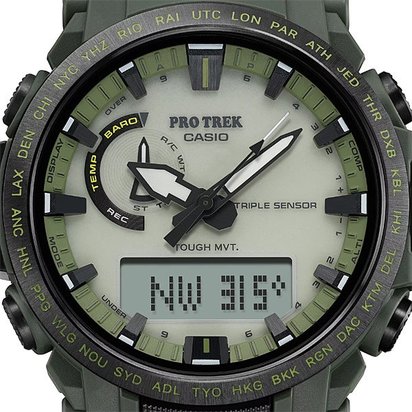 PRW-61LD-3JF PRO TREK Climber Line Casio Watch Men's Green PRW-61LD-3JF PRO TREK Climber Line Casio Watch Men's Green