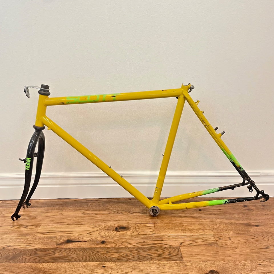 Scott Team Mountain Bike Frame 21" Large CrMo 26" Rigid Steel Yellow | eBay