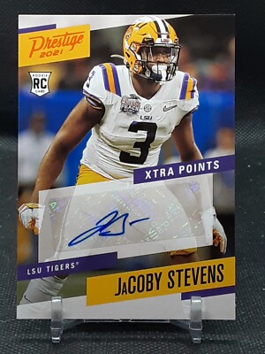 JACOBY STEVENS 2021 PRESTIGE ORANGE AUTO ROOKIE EAGLES LSU TIGERS | eBay