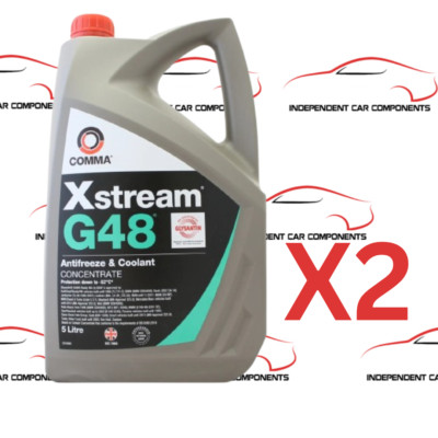 2 x Comma Xstream G48 Concentrated Antifreeze and Coolant 5 Litre XSG5L ...