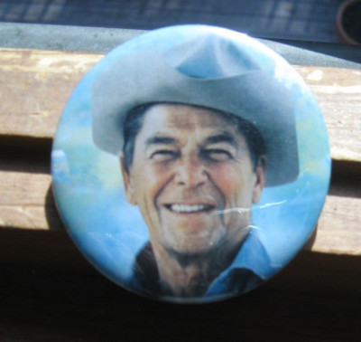 1980 Ronald Reagan 2-1/2" / "Cowboy Hat" Presidential Campaign Button ...