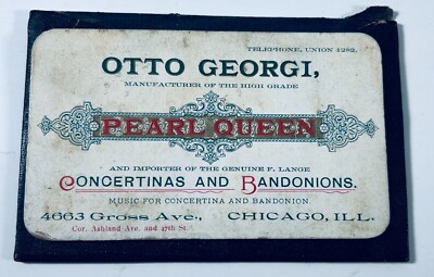 Original Otto Georgi Business Card Lange Pearl Queen Concertina ...