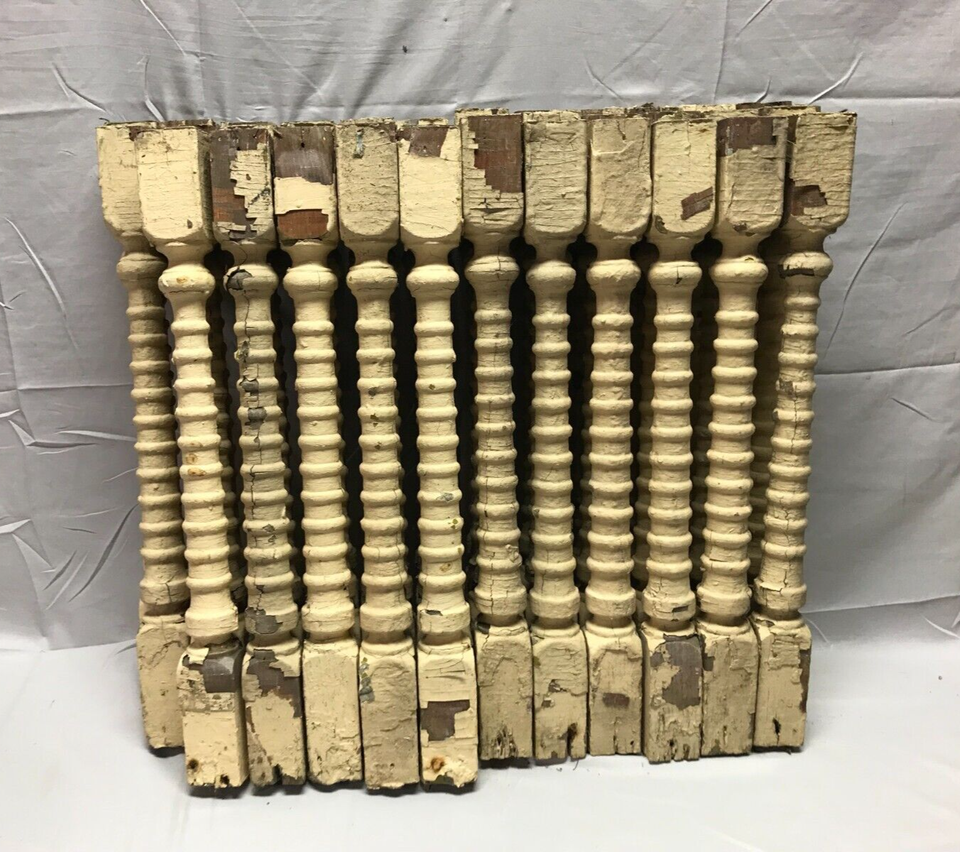 Vintage Lot 35 Turned Shabby Tan 2x22 Exterior Porch Spindles Chic Old ...