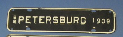 1968 Petersburg license plate attachment from Virginia | eBay