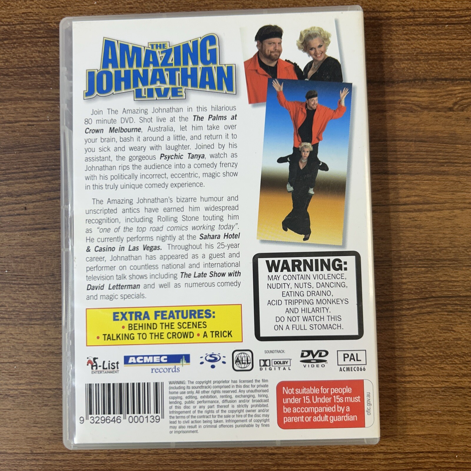 The Amazing Johnathan Live : Region All DVD | eBay Australia