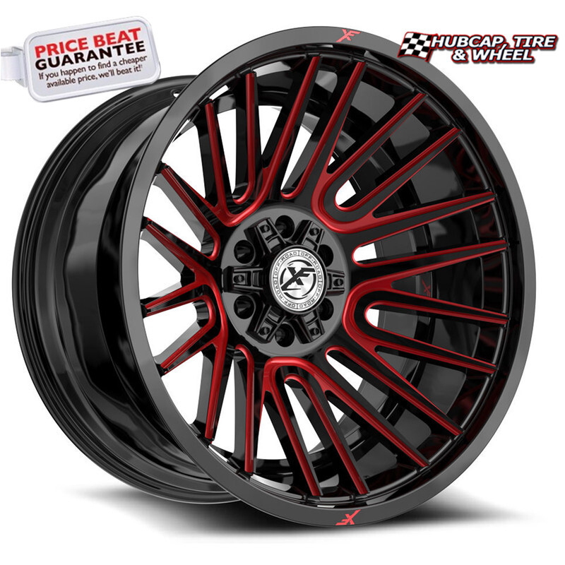 XF OFF-ROAD XF-234 GLOSS BLACK & RED MACHINED- 17x9 - 6x135 BP, 0MM ...