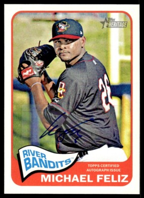 2014 Topps Heritage Minor League Real One Autographs Michael Feliz Auto ...