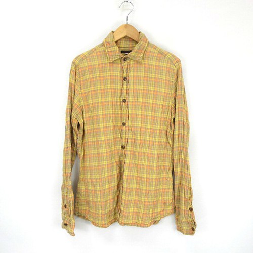 FULLCOUNT Long Sleeve Cotton Check Shirt Yellow Base 40 Used | eBay