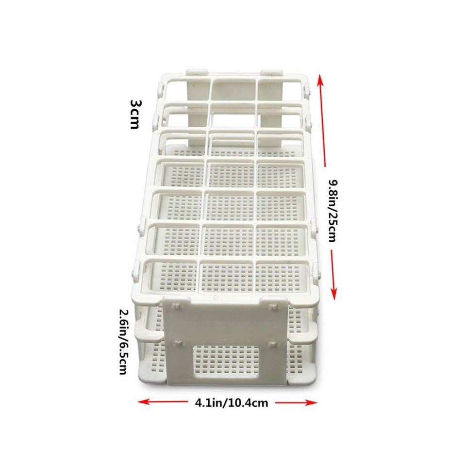 3 Packs Plastic Test Tube Rack 21 Holes Lab Test Tube Rack Holder for ...