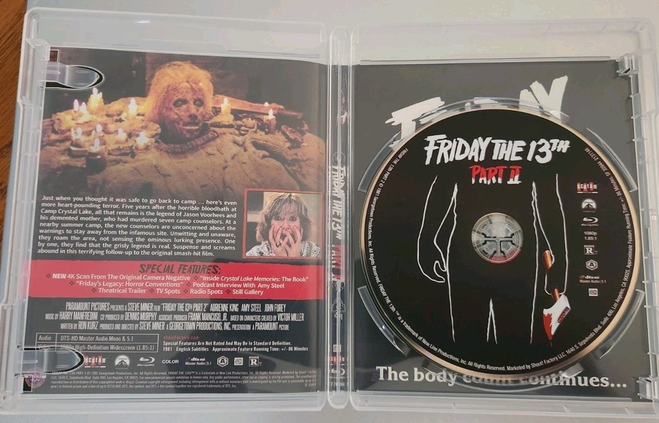 Friday the 13th Part 2 (Shout!/Scream Factory Blu-ray) Just Like New ...