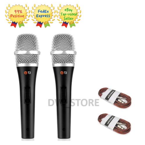 TJ Taijin Media TM-G20 Wire Microphone 2pcs Set with Cable for Karaoke ...