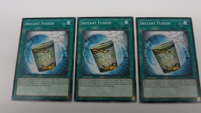 3x INSTANT FUSION SPELL CARD LED2-EN048 1ST EDITION COMMON YUGIOH NM ...