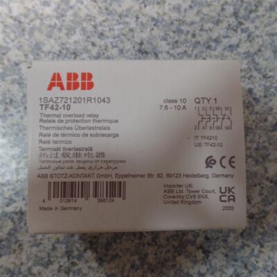 ABB 1SAZ721201R1043 TF42-10 Thermal Overload Relay 7.6-10A NEW | eBay