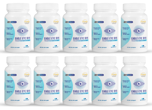 10 Pack Eagle Eye 911, advanced vision support formula-60 Capsules x10 ...
