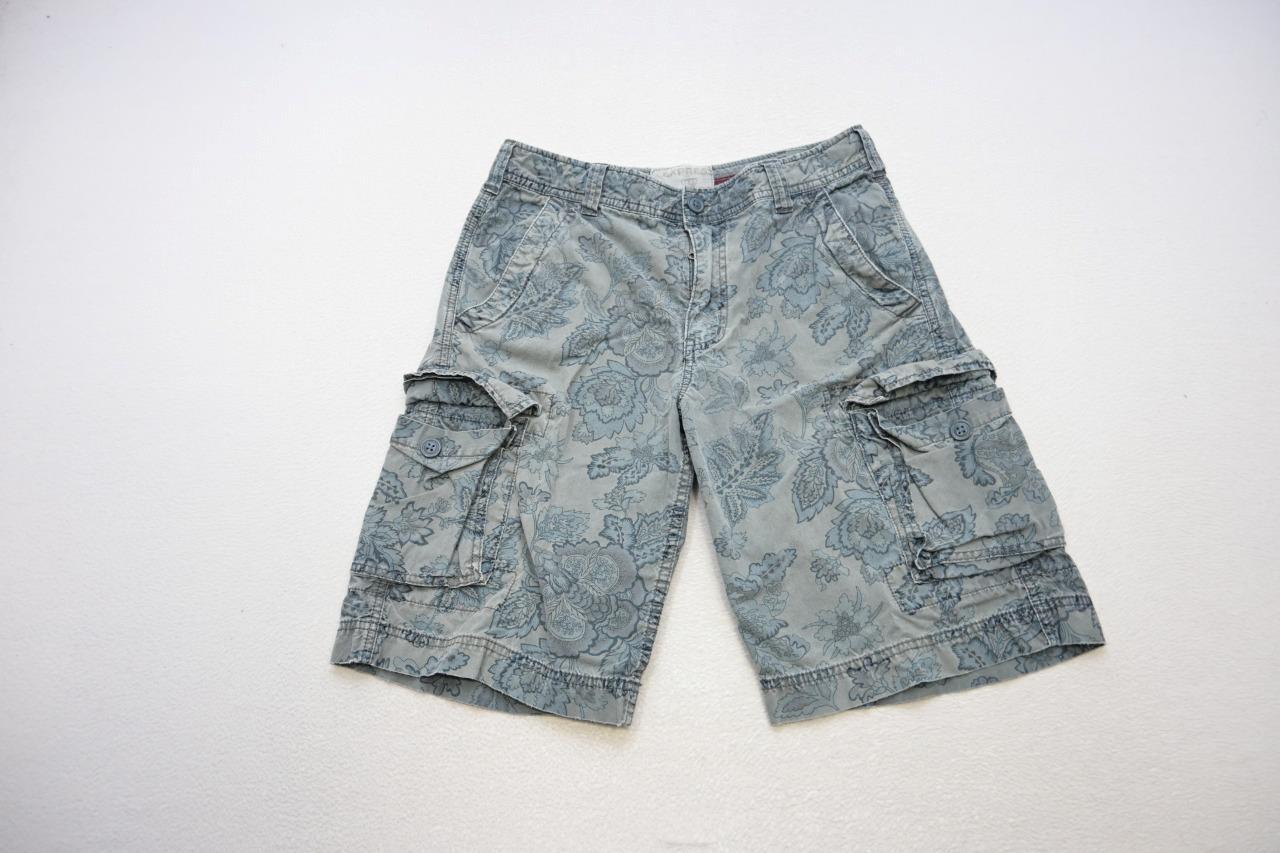Express Floral Cargo Shorts Rugged Designer Gray Mens… - Gem