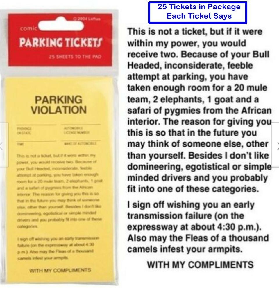 Fake Parking Ticket Joke