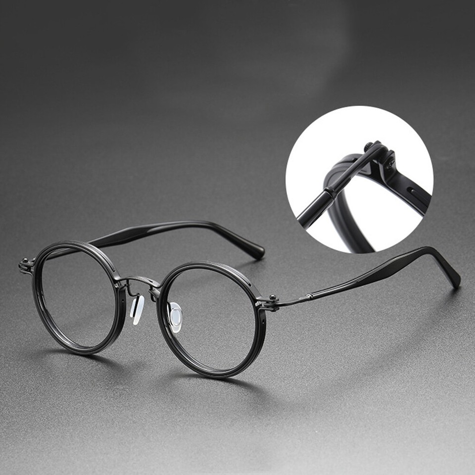 Vintage Round Eyeglasses Frame Men Women Metal Retro Light Spectacles ...