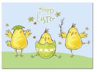 Joyful Easter Chicks Cards-Blank Inside with Yellow Envelopes-7"x5"-12 ...