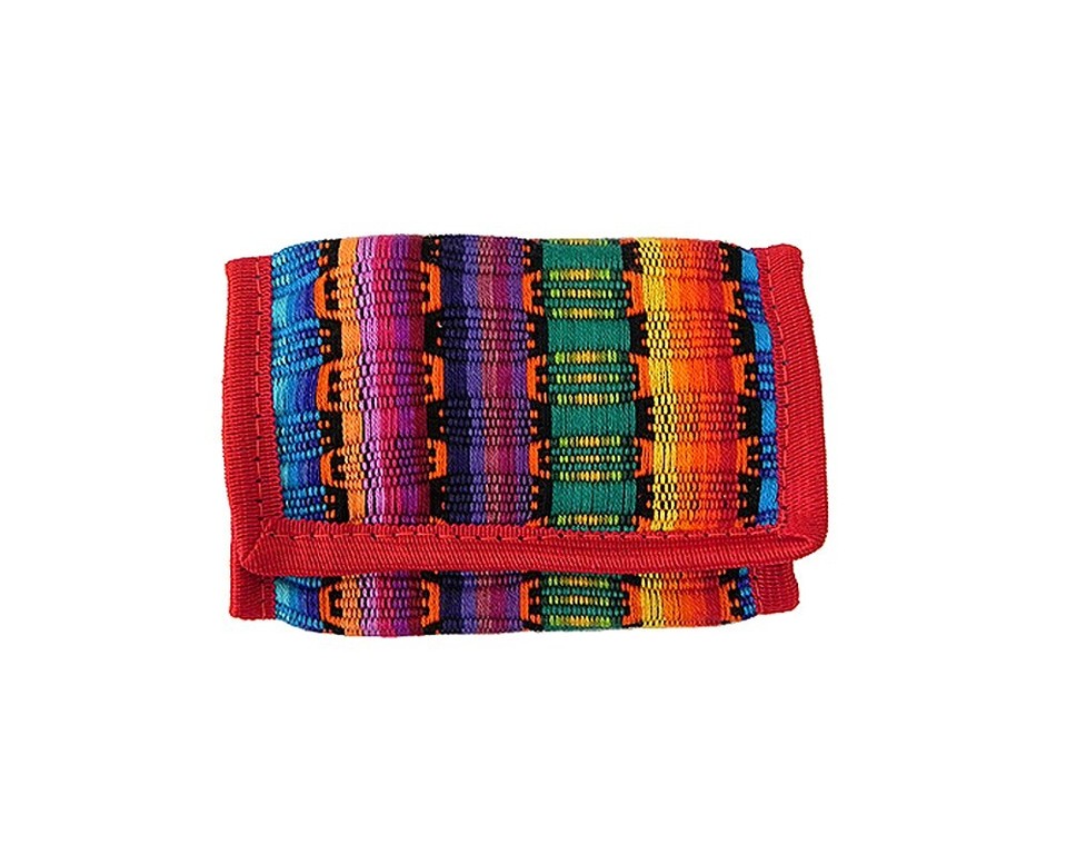 Multicolored Woven Striped Slim Soft Trifold Wallet Card Slots Handmade ...