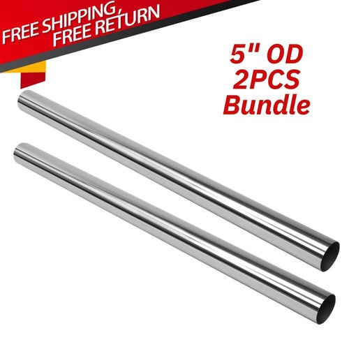 5" inch OD T304 Stainless STEEL 4 Feet long STRAIGHT EXHAUST PIPE 17 ...