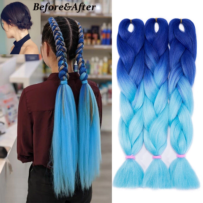 Blue Ombre Braids