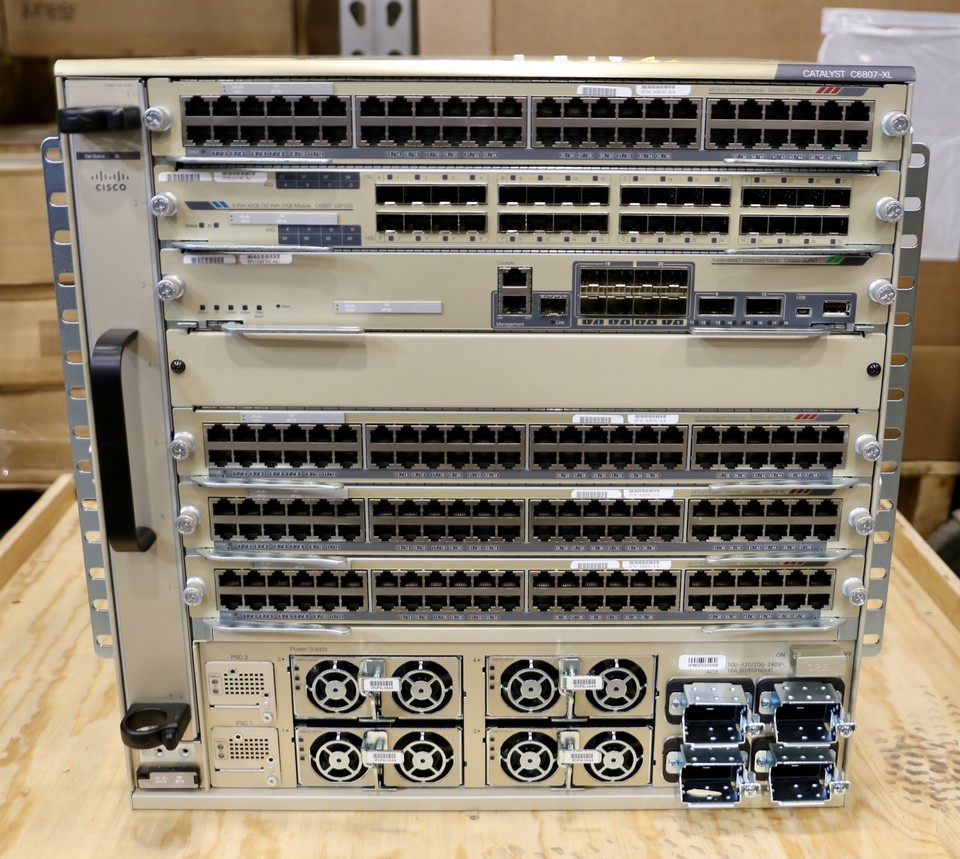 CISCO C6807-XL - Catalyst 6807 Modular Switch with (6) Modules, PSUs ...