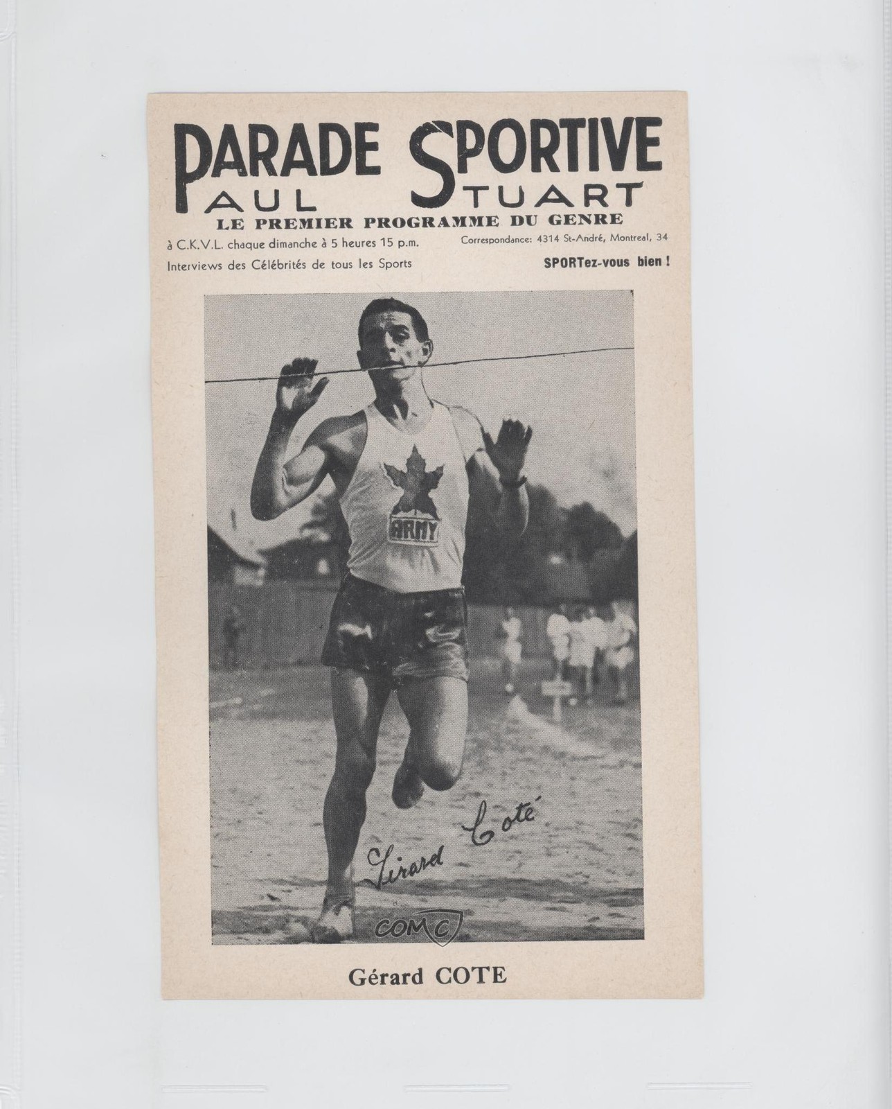 1943-48 Parade Sportive Paul Stuart - Gerard Cote for sale online | eBay