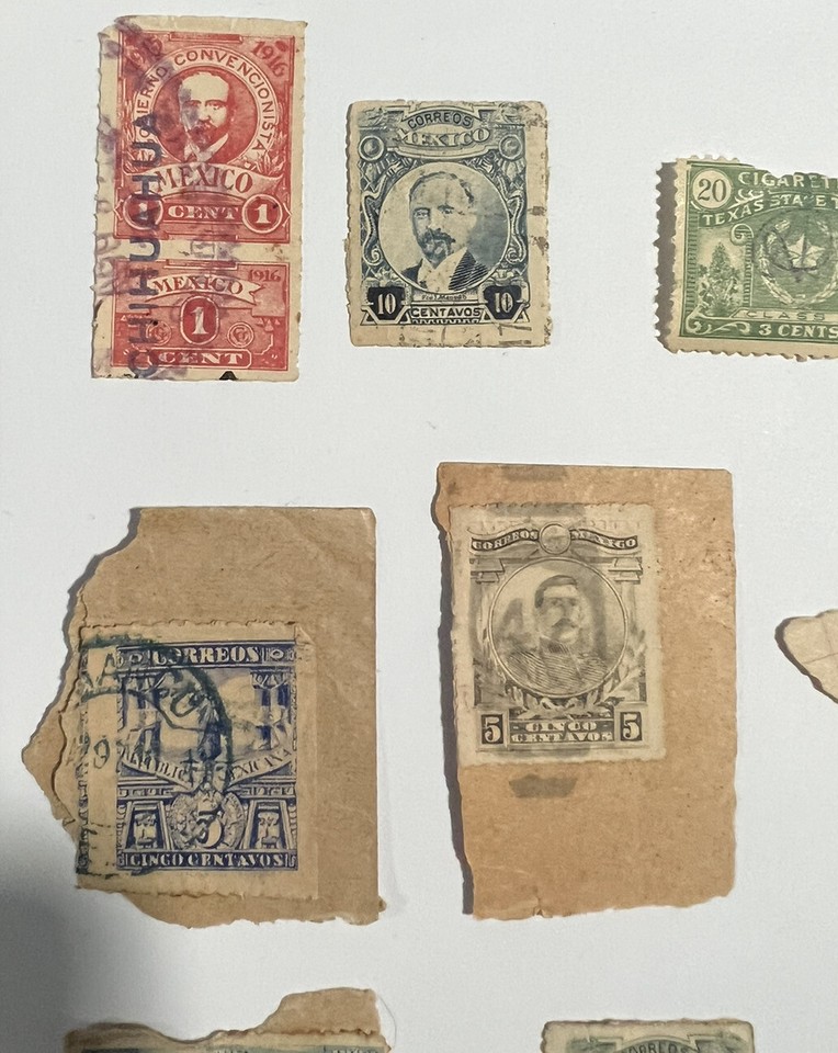 Mexico Stamp Collection Lot of 11 Used & Unused Numeral 10c 2c 1c Rare ...