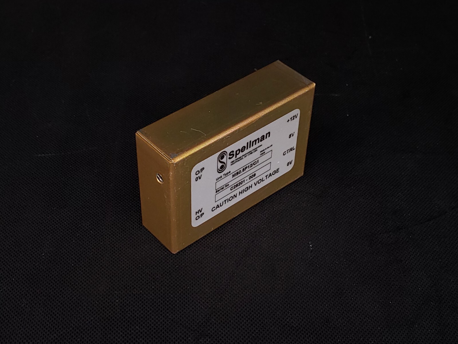 Spellman 500VDC / 6mA Adjustable High Voltage Power Supply MS0.5P12/C/I ...