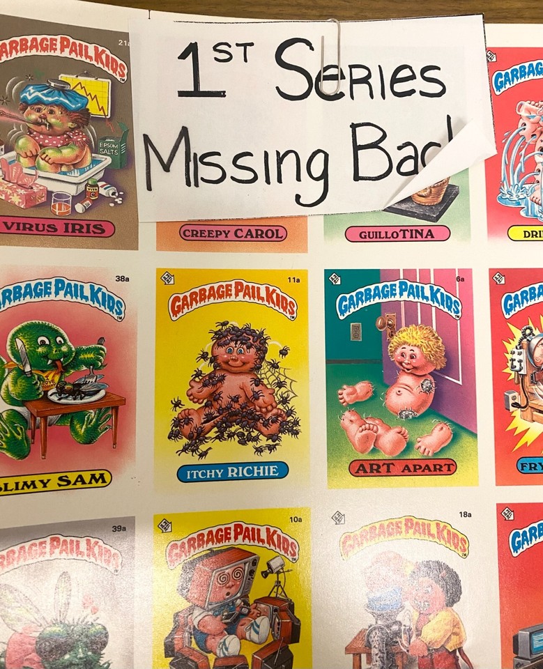 HOLY GRAIL 1/1 1985 GPK Topps Original Series 1 BLANK BACK Uncut Sheets ...