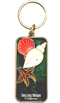 San Luis Obispo Suncatcher Keychain Vintage California Souvenir Keyring ...
