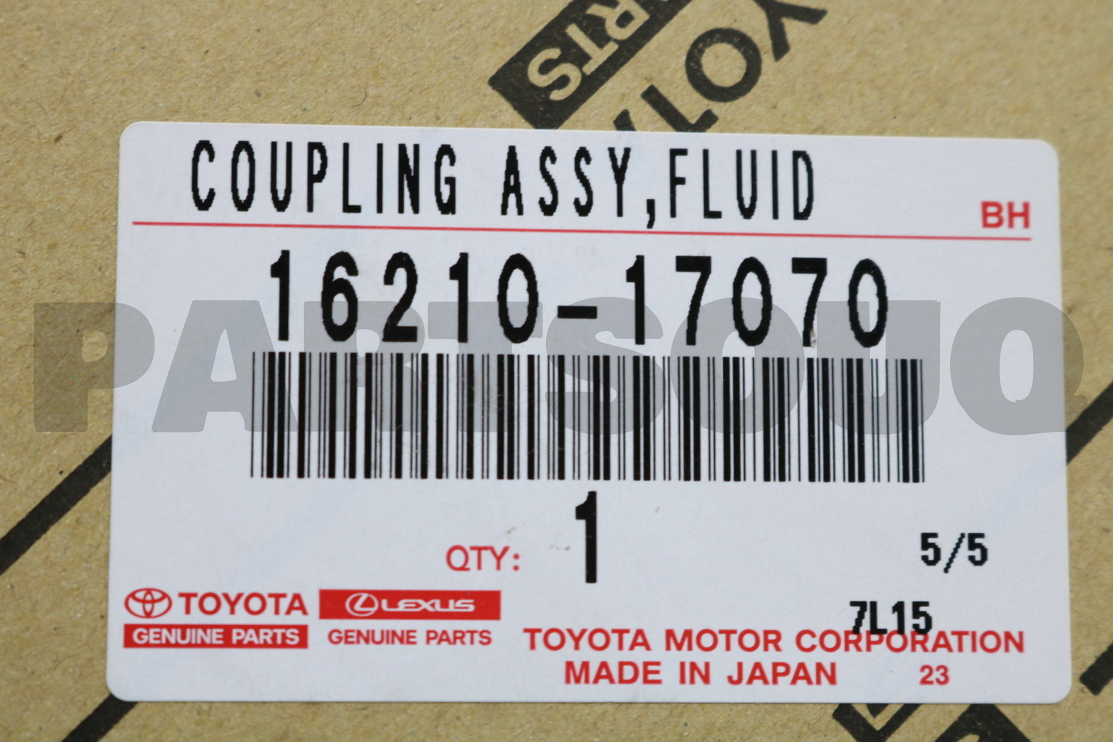 1621017070 Genuine Toyota COUPLING ASSY, FLUID 16210-17070 | eBay