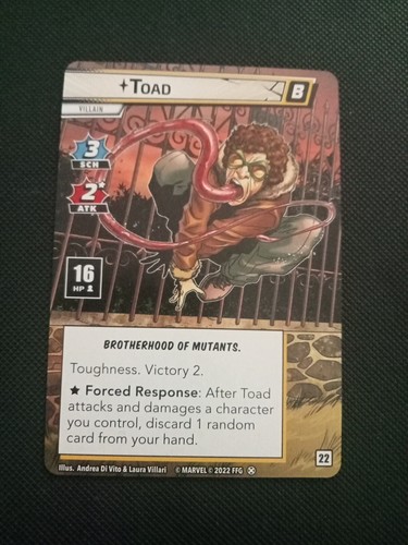 Marvel Champions Mutant Genesis Promo Card Alternative Art Villain Toad ...