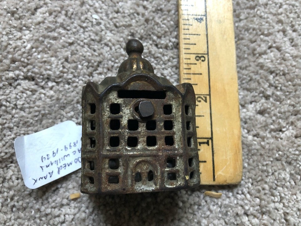 antique metal domed bank, S.C. Williams | eBay