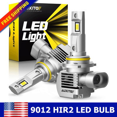 AUXITO 9012 LED Headlight Kit High Low Beam Bulbs White No Error Car ...