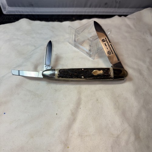 VINTAGE WADE & BUTCHER WHITTLER KNIFE GERMANY 3 BLADE STAG MINT RARE | eBay