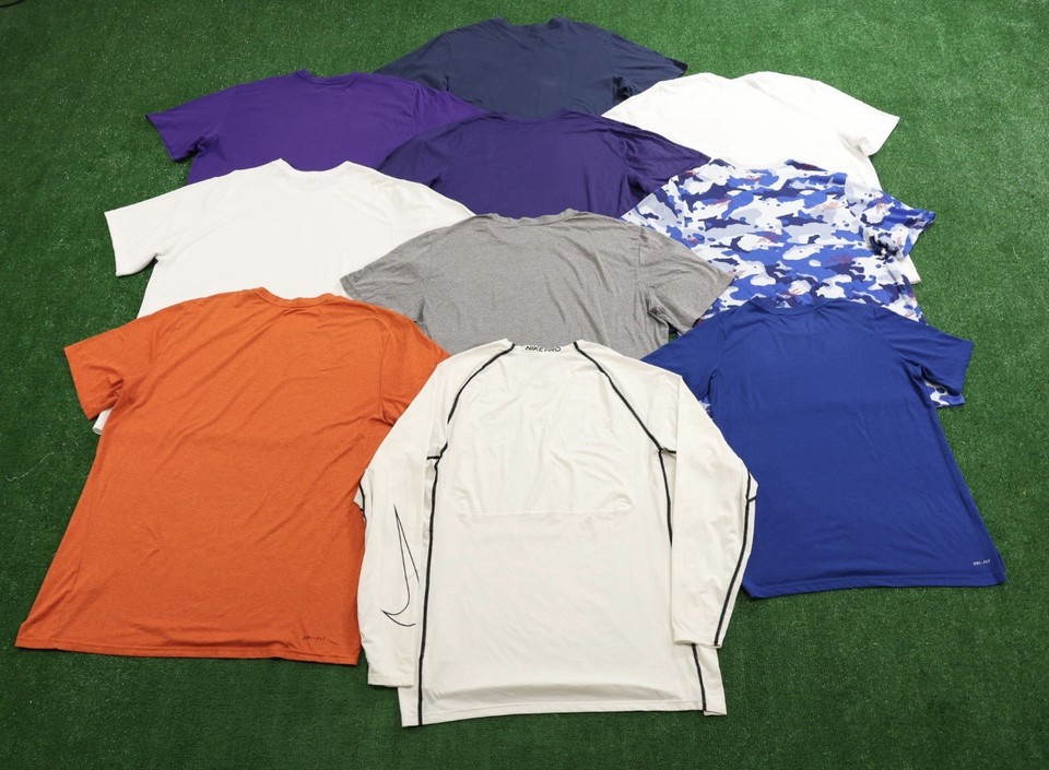 Lot of 10 Nike Dri Fit Men's Size XL Mini Swoosh Running T-Shirt I129 ...